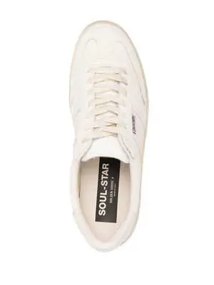 GOLDEN GOOSE Soul-star Distressed Leather Sneakers - Multicolor