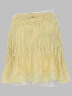 SELF-PORTRAIT Perforated Knit Mini Skirt