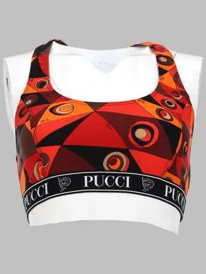 Emilio Pucci Top Bra Con Stampa - Orange