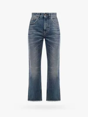 GOLDEN GOOSE GOLDEN GOOSE DELUXE BRAND Cropped Flare Jeans With Back Logo Patch Multicolor