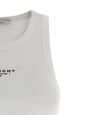 Givenchy Ribbed Logo Tank Top - White