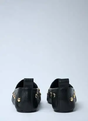 Chloé Rita Studded Leather Slip-on Shoes - Black
