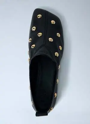 Chloé Rita Studded Leather Slip-on Shoes - Black