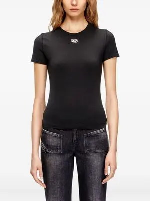 DIESEL® Black Embroidered Logo T-shirt - Multicolor