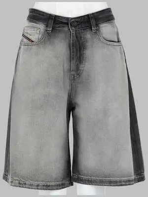 DIESEL® Skeleton Denim Shorts - Gray