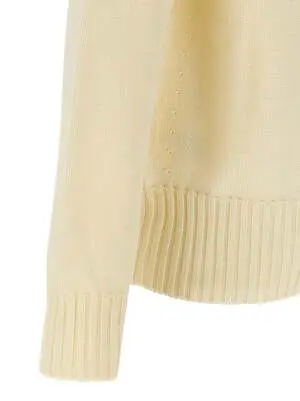 Givenchy Embroidered Logo Crewneck Sweater - Cream