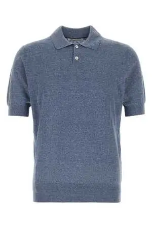 Brunello Cucinelli Air Force Linen Blend Polo Shirt
