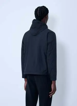 Stone Island Hooded Jacket With Compass Patch - Black