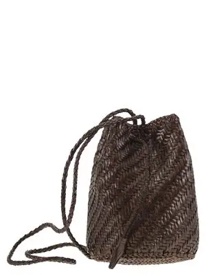 Dragon Diffusion Pompom Double Jump Bucket Bag - Brown