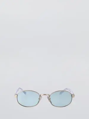 Prada Oval Metal Sunglasses - Silver