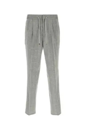 Brunello Cucinelli Linen Blend Trousers - Gray