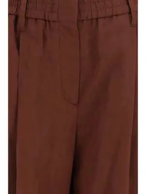 Brunello Cucinelli Cotton Organza Sartorial Track Pants - Brown