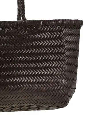 Dragon Diffusion Triple Jump Big Woven Leather Bag - Brown