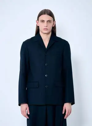 Dries Van Noten Wool Tailored Jacket - Blue