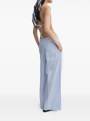 TOTEME Linen And Cotton Blend Trousers - Multicolor