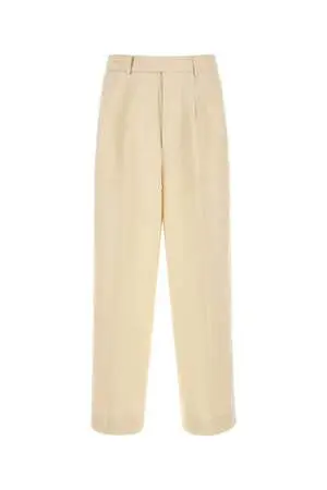 BODE Cream Viscose Blend Wide-leg Pants - Yellow