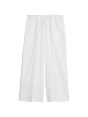 TOTEME Linen And Cotton Blend Trousers - Multicolor