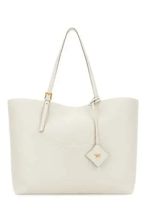 Mcm Shopper Bag With Logo Detail - Multicolor
