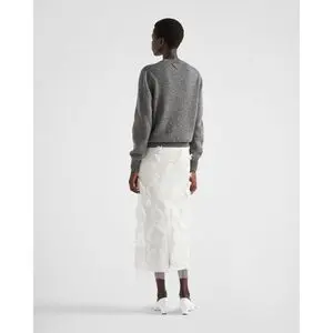 Prada Wool And Cashmere Crew Neck Sweater - Gray