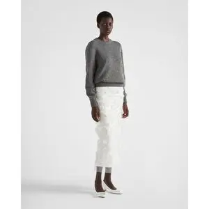 Prada Wool And Cashmere Crew Neck Sweater - Gray