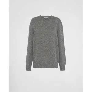 Prada PRADA Wool And Cashmere Crew Neck Sweater Gray
