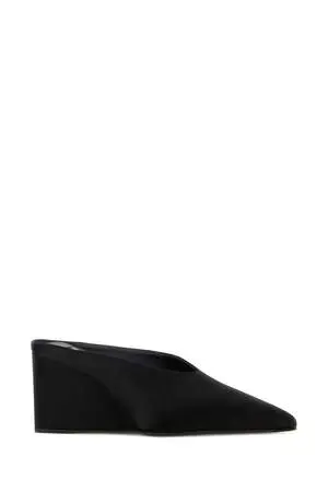 Alaïa Satin Wedge Mules