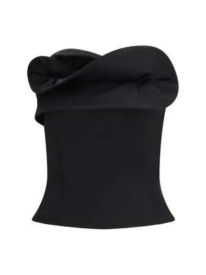 Magda Butrym Sculptural Neckline Corset Top