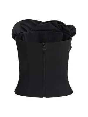 Magda Butrym Sculptural Neckline Corset Top