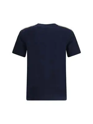 Burberry Short-sleeved T-shirt With A Single Check Stripe On Both Shoulders