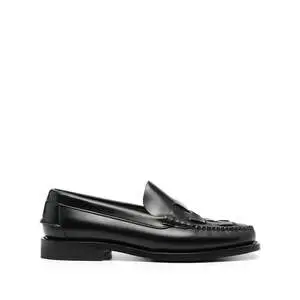 Hereu Calf Leather Polished Effect Loafers - Black