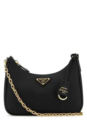 Prada Vitello Leather Re-edition 2005 Shoulder Bag - Black