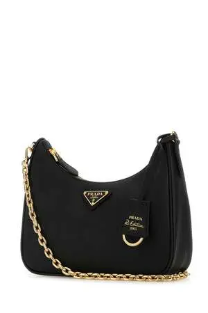 Prada Vitello Leather Re-edition 2005 Shoulder Bag - Black