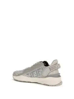 Fendi Flow Sneakers With Side Zip - Gray