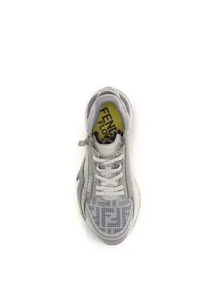 Fendi Flow Sneakers With Side Zip - Gray