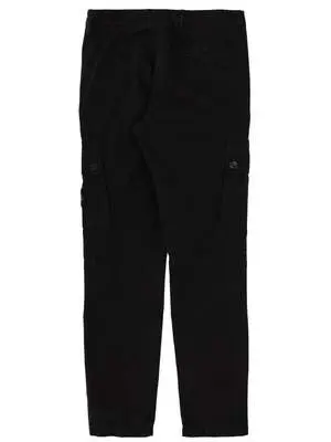 Stone Island Cargo Pants With Logo Patch - Black