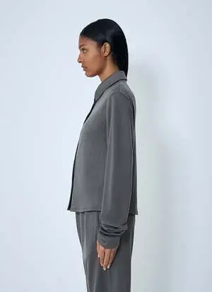RIER Mini Polar Shirt Long Sleeve Wool Button-down