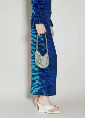 Rabanne Velvet Zebra Print Skirt