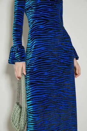 Rabanne Velvet Zebra Print Skirt