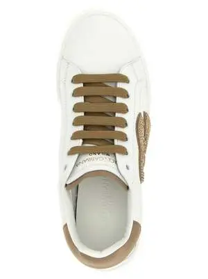 Dolce & Gabbana Portofino' Embellished Leather Sneakers