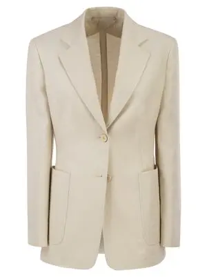 Max Mara Linen Fabric Blazer - Cream