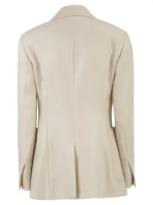 Max Mara Linen Fabric Blazer - Cream
