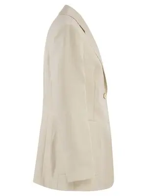 Max Mara Linen Fabric Blazer - Cream