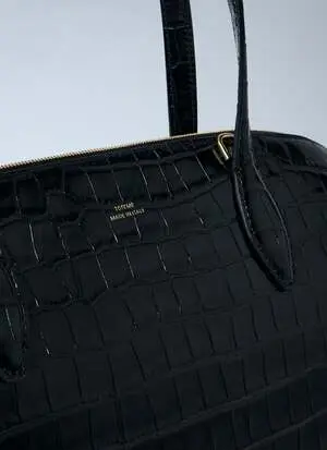 TOTEME Croc-embossed Leather Tote Bag