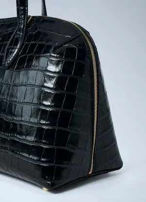 TOTEME Croc-embossed Leather Tote Bag