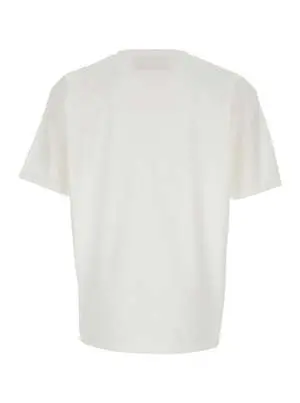 Valentino Garavani Chez' Crewneck T-shirt With Maxi Logo Print On The Front In Cotton