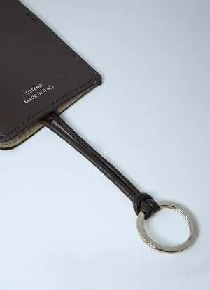 TOTEME Polished Leather Logo Keyring