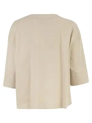 Max Mara Linen & Viscose Blend V-neck Blouse