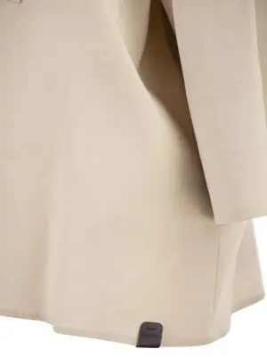 Max Mara Linen & Viscose Blend V-neck Blouse - Cream