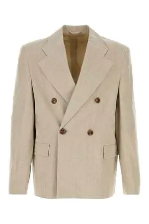 Séfr Beige Linen Donovan Blazer - Brown