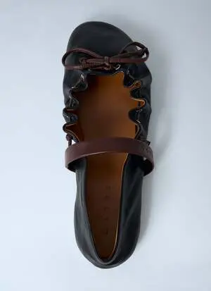 Marni Leather Round Toe Flat Shoes